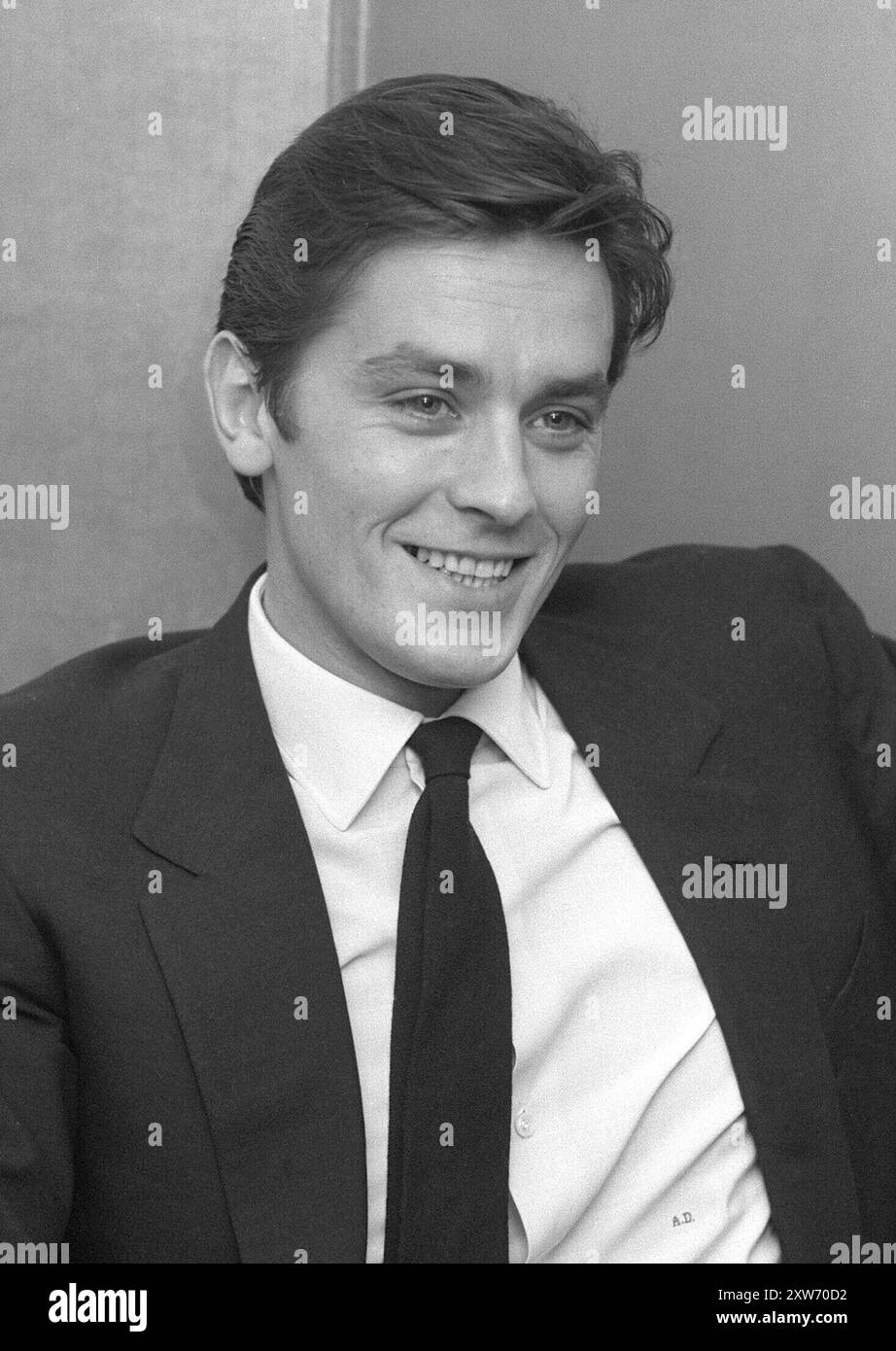 File photo taken in April 1965 shows French actor Alain Delon attending ...