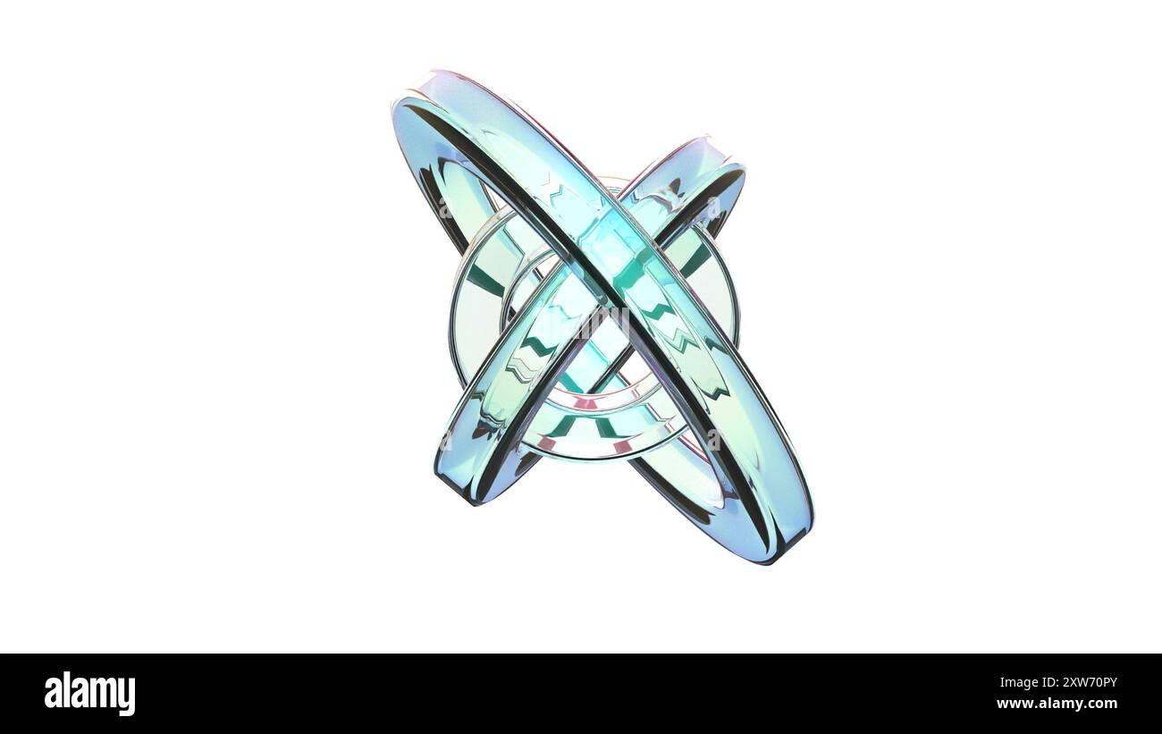 3D holographic circles 3d render Stock Photo - Alamy