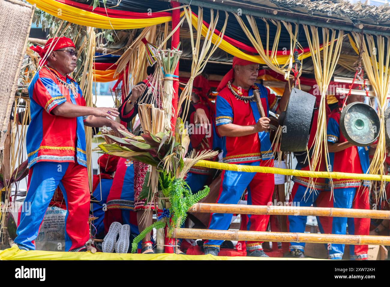 Iban Parade in Traditional Costumes During Gawai Dayak Celebration ...