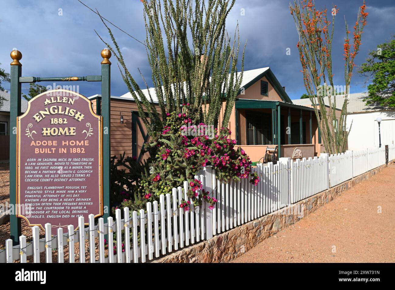 USA. ARIZONA. TOMBSTONE. ONE OF THE OLDEST HOUSES IN TOWN BUIT IN 1882 ...