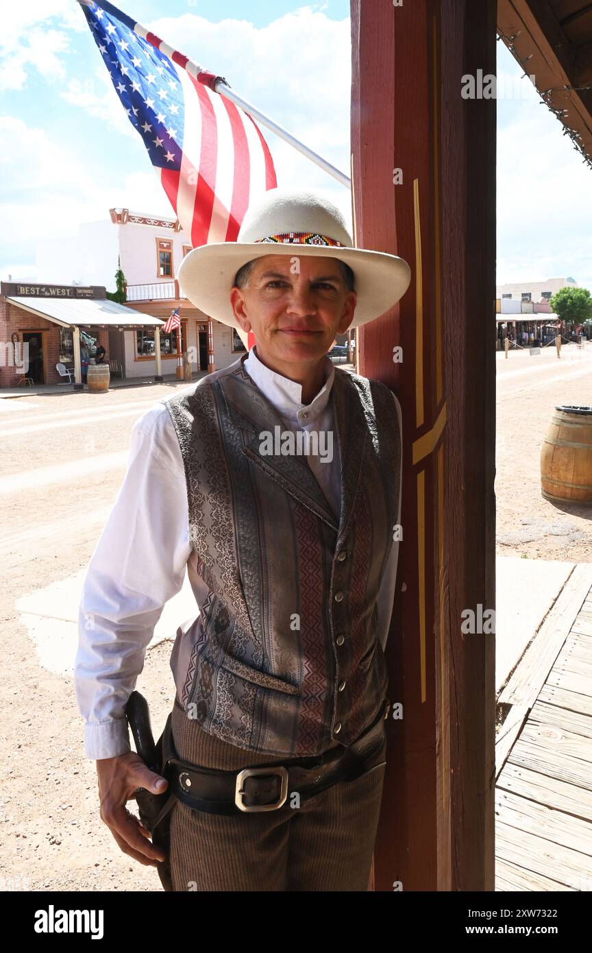 USA. ARIZONA. TOMBSTONE. WOMAN DRESSED LIKE IN THE 1880'S Stock Photo ...