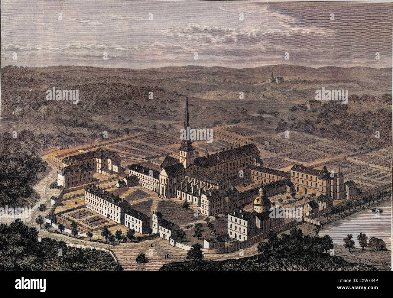 - View of the Port-Royal-des-Champs abbey in France (Jansenist place in ...