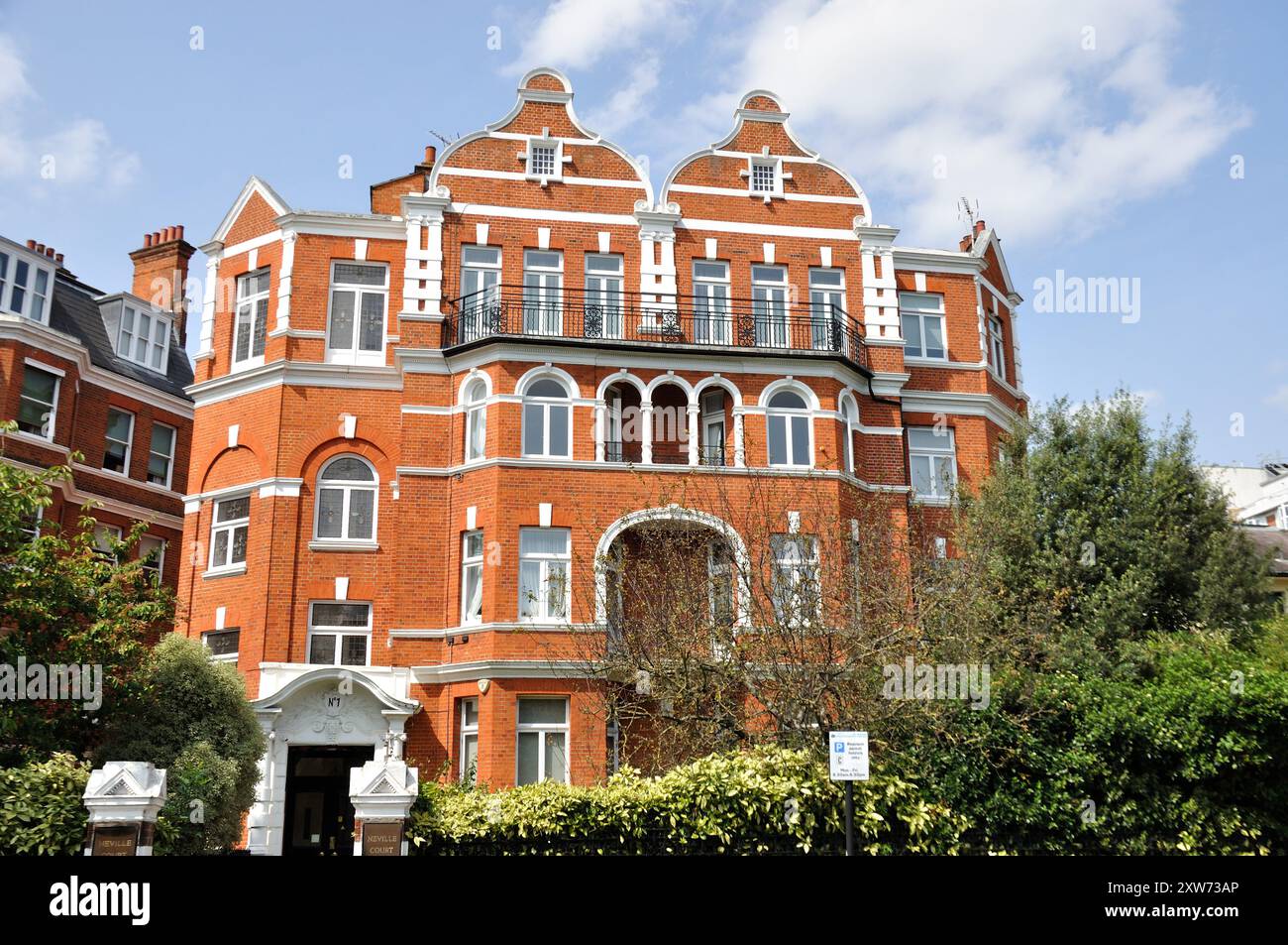 Mansion Block; St John's Wood, London, England, UK. Victorian mansion ...