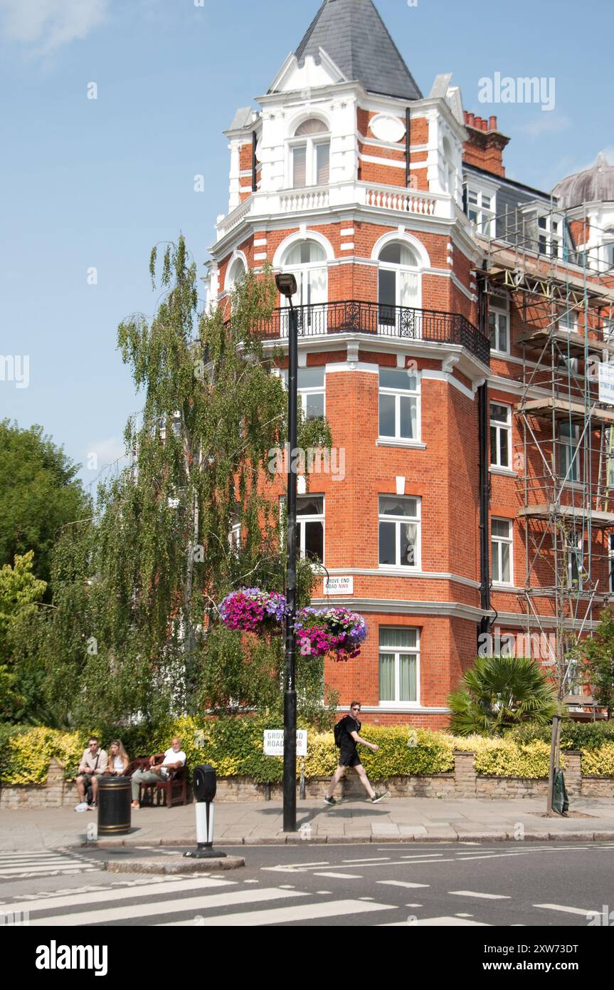 Mansion Block; St John's Wood, London, England, UK. Victorian mansion ...