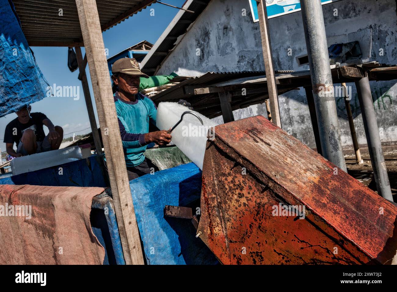Tanjung Luar Fish market, Luar Cape, Lombok, Indonesia, Asia Stock ...