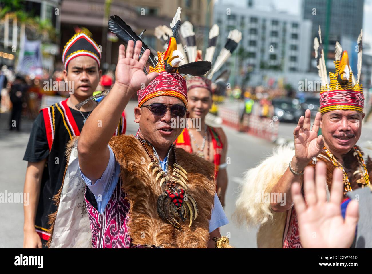 Iban Parade in Traditional Costumes During Gawai Dayak Celebration ...