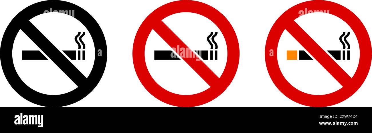vector no smoking Signs isolated. do not smoke Stock Vector Image & Art ...