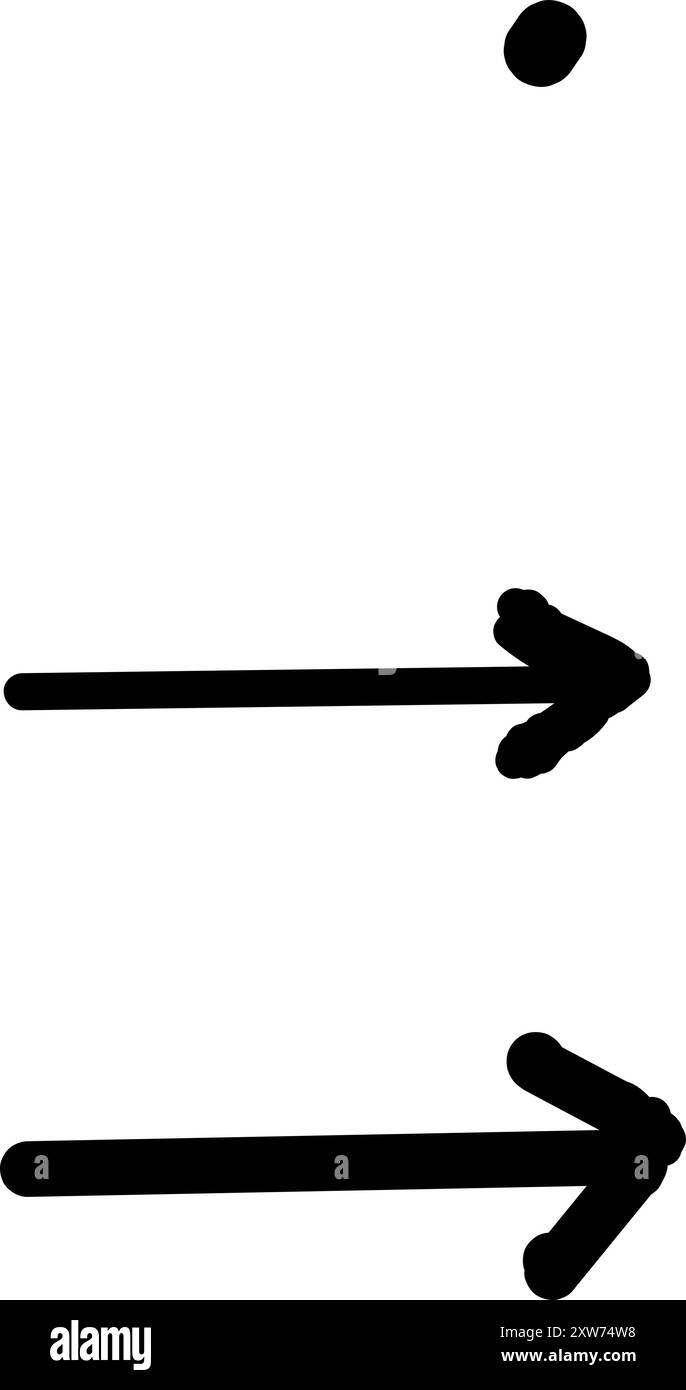 Hand-drawn arrows pointing to the right Stock Vector Image & Art - Alamy