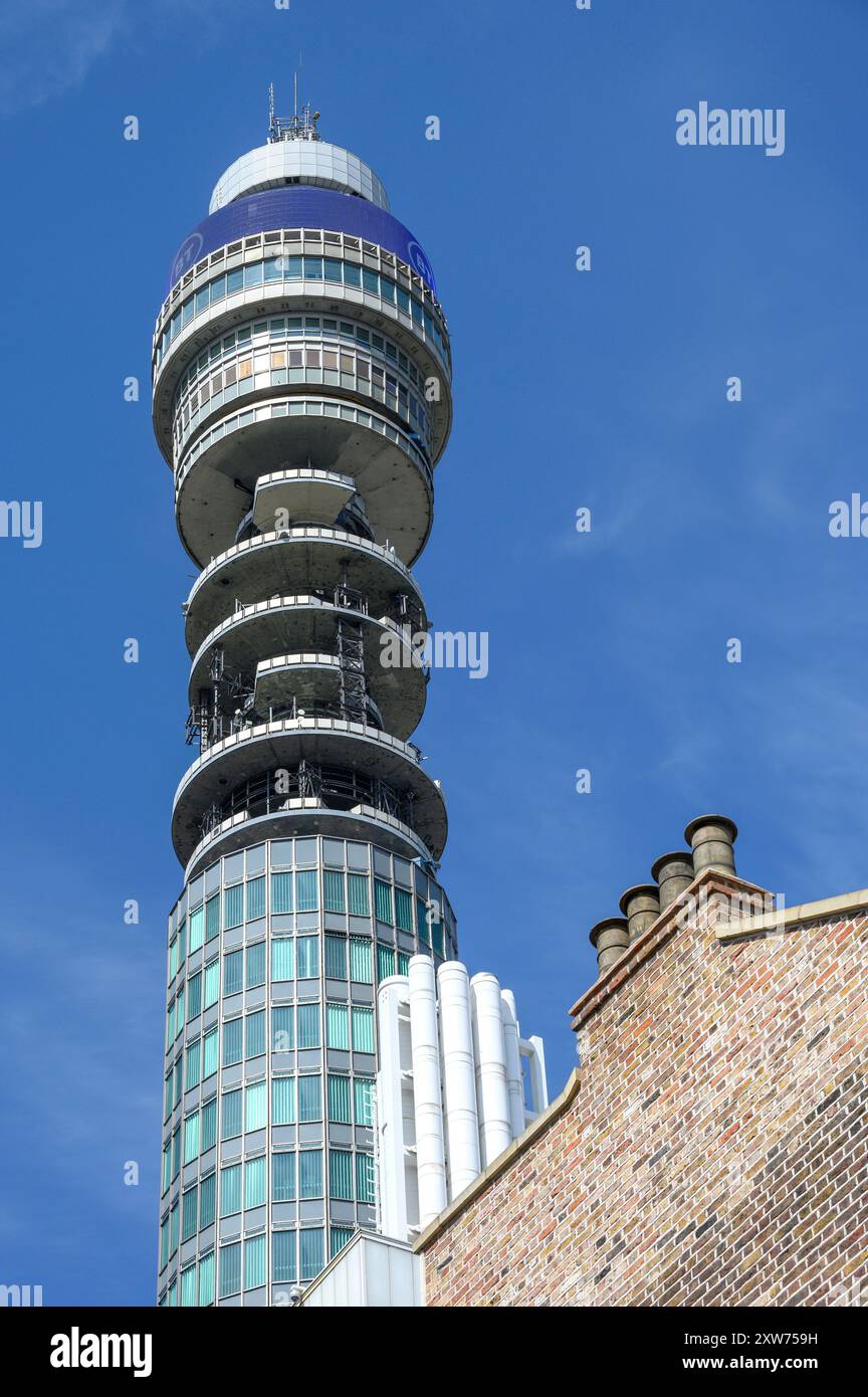 London, UK. BT Tower (1964 - formerly the Post Office Tower) in ...