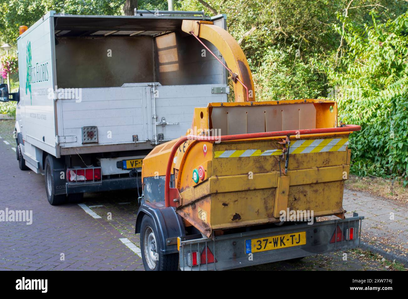 Close Up Residual Waste Of Trees And Tree Shredder At Amsterdam The ...