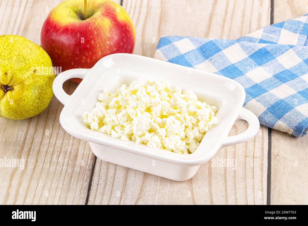Organic grain cottage cheese in the bowl Stock Photo - Alamy