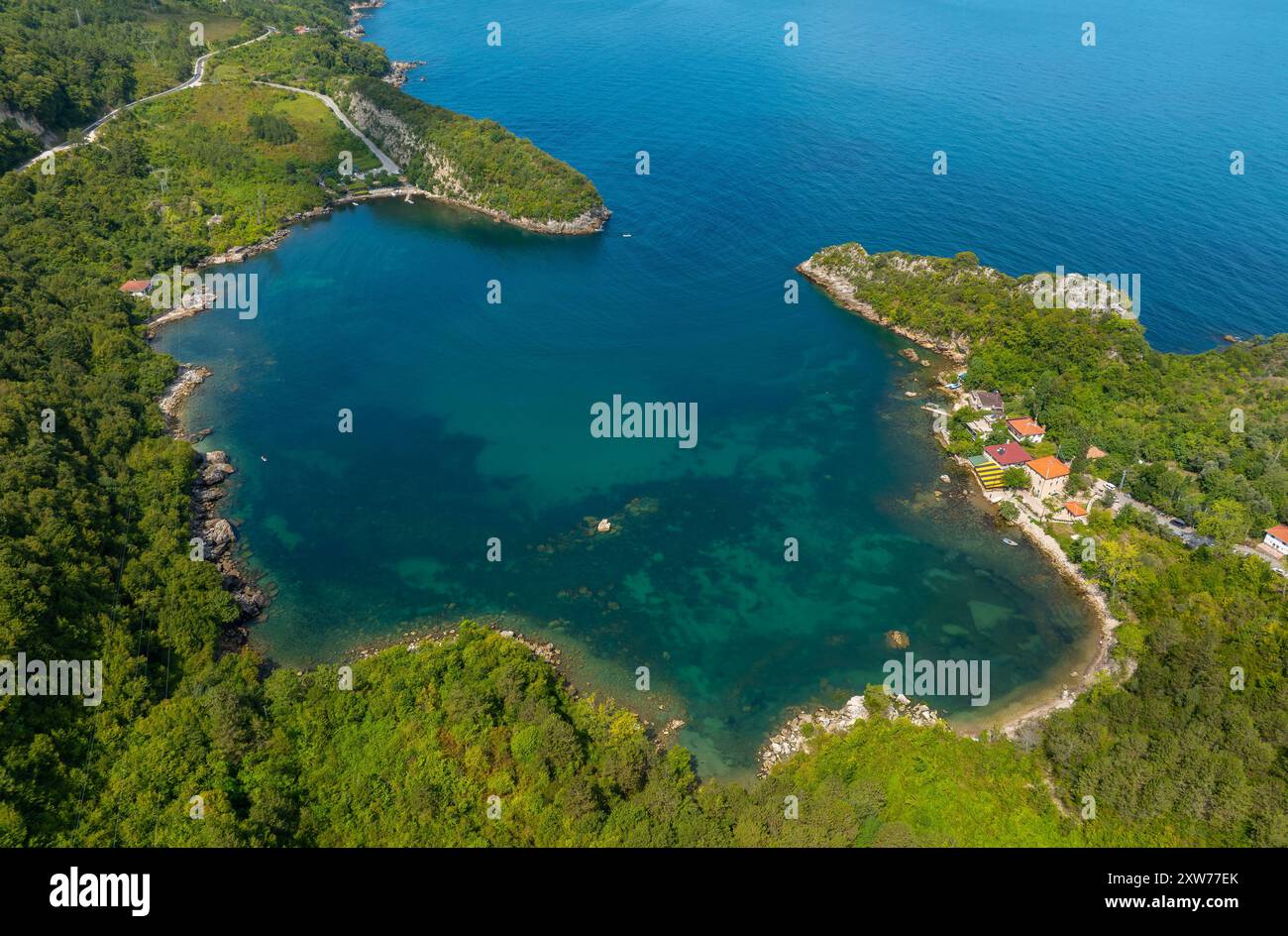 Beautiful landscape of Gideros Bay - Cide, Kastamonu, Turkey Stock ...