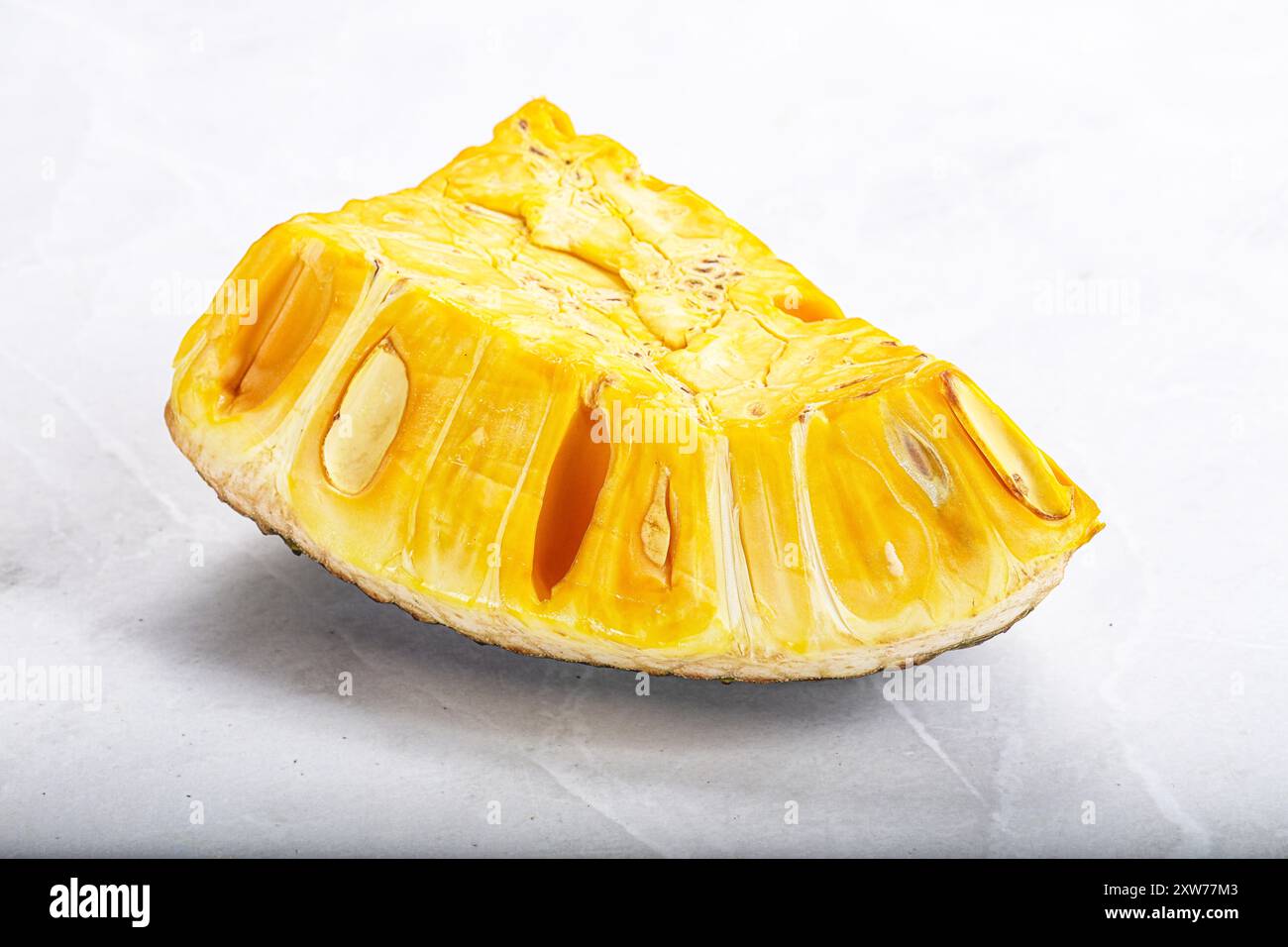 Tropical exotic sweet juicy Jackfruit half Stock Photo - Alamy