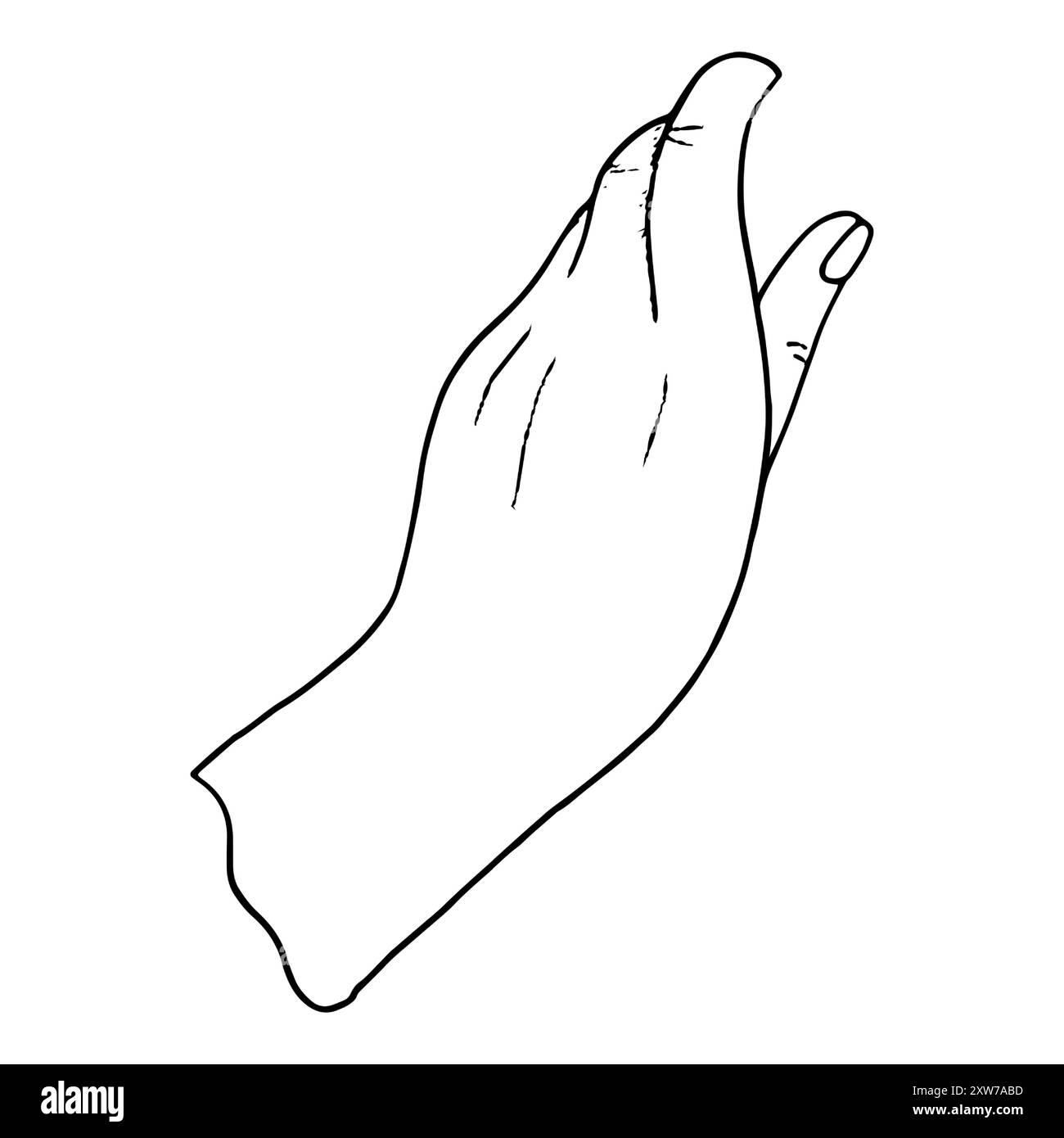 Elegant female hand holding template black white Stock Vector Image ...