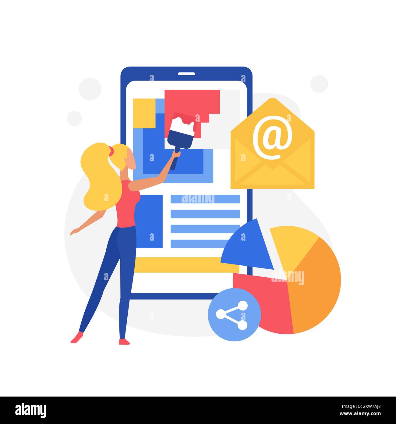 Person on device, asia Stock Vector Images - Alamy