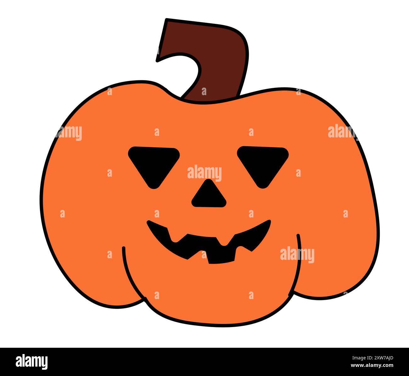 Halloween smile pumpkin. Vector flat illustration Stock Vector Image ...