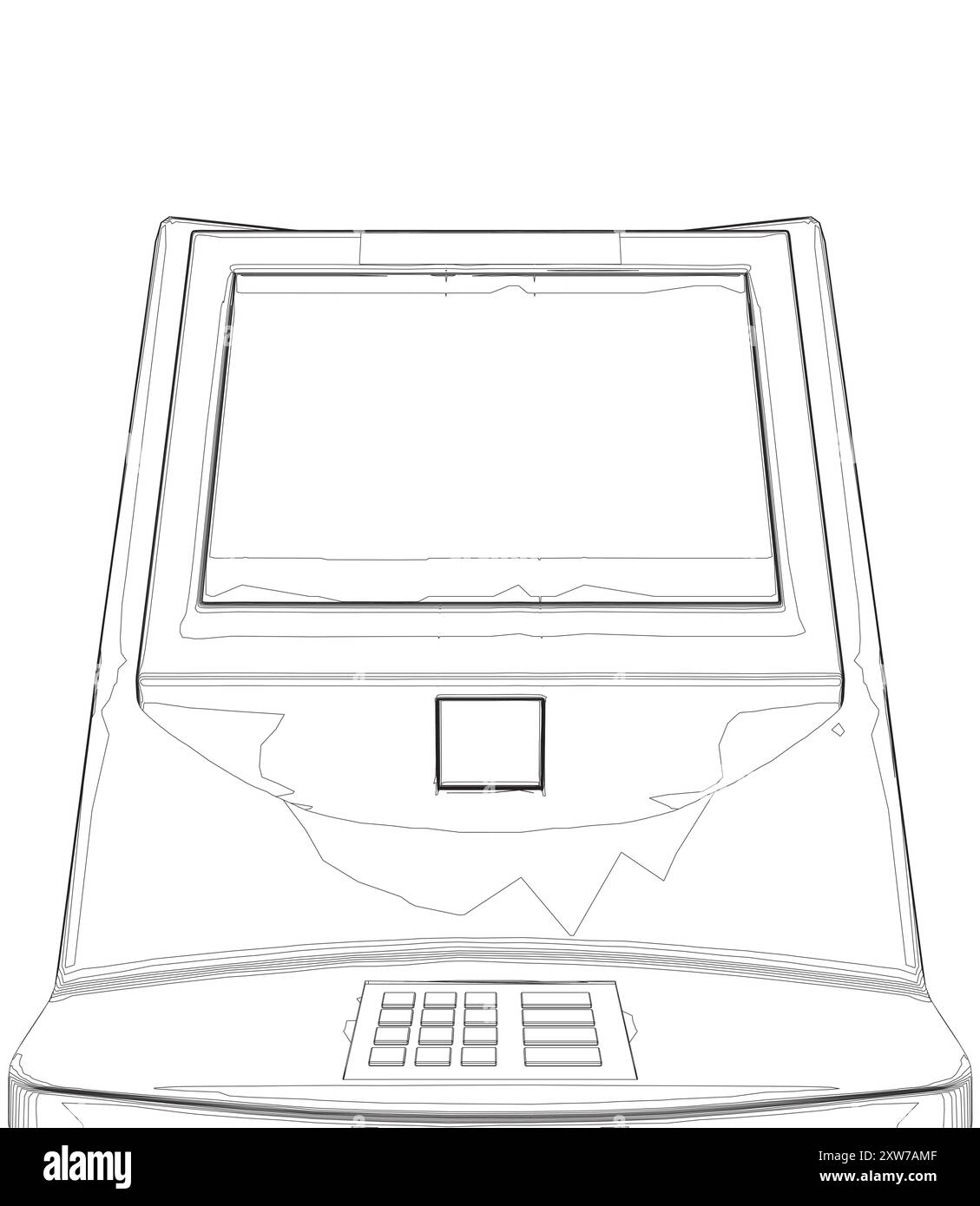 Pay and display ticket machine Stock Vector Images - Alamy