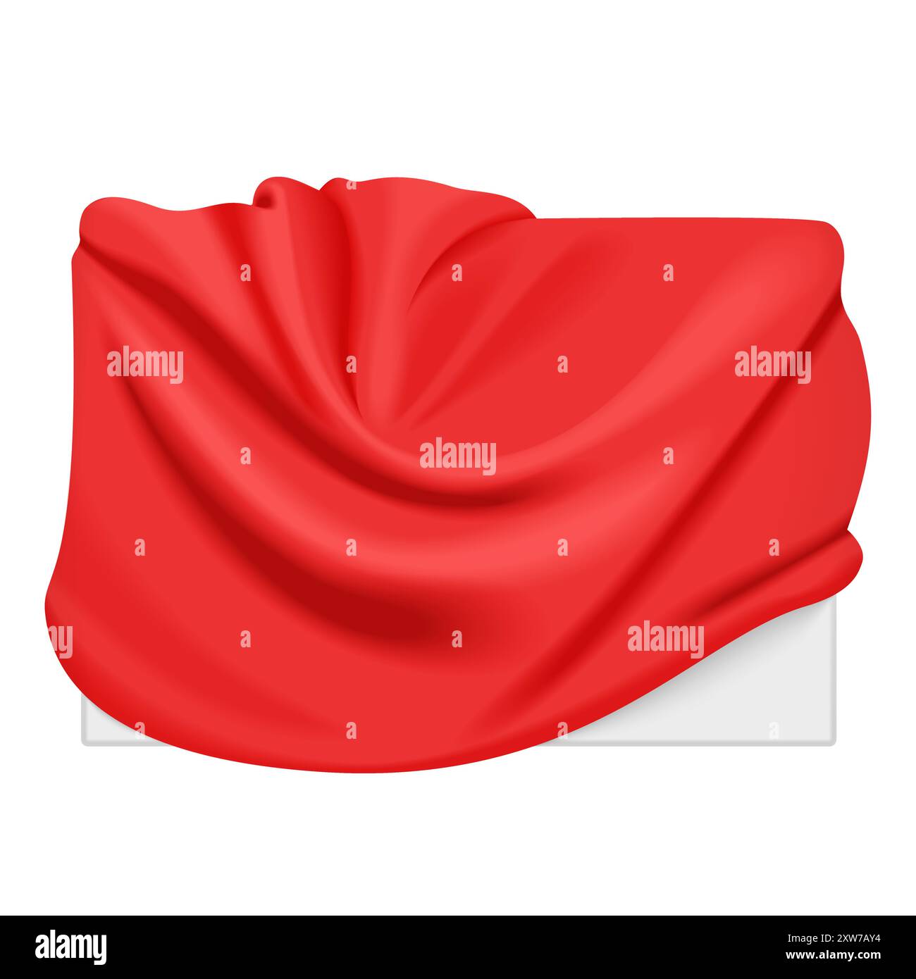 Vector illustration of red drapery against a white background, ideal ...