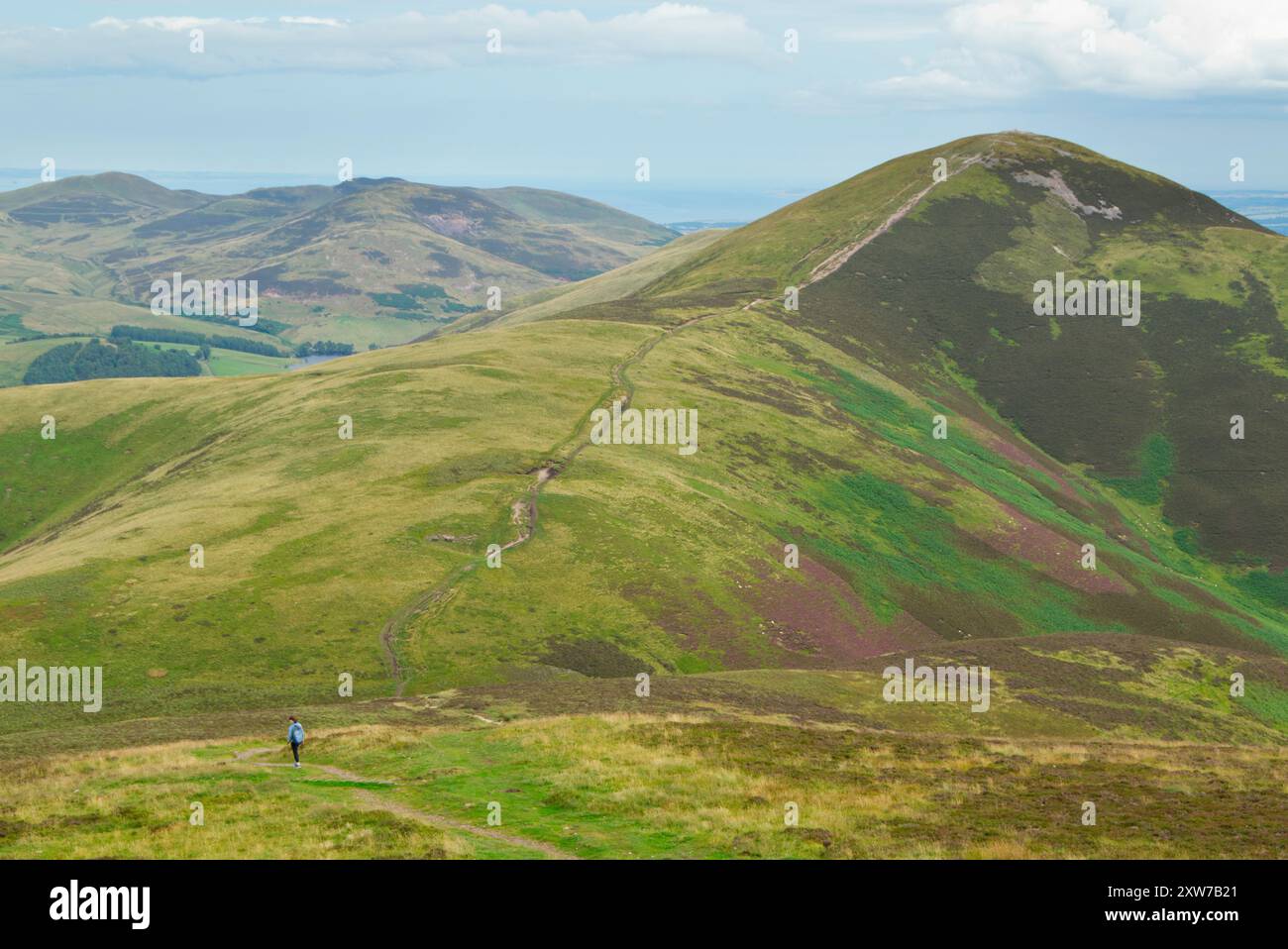 Walking in the Pentland Hills, Lothian and Borders Stock Photo - Alamy