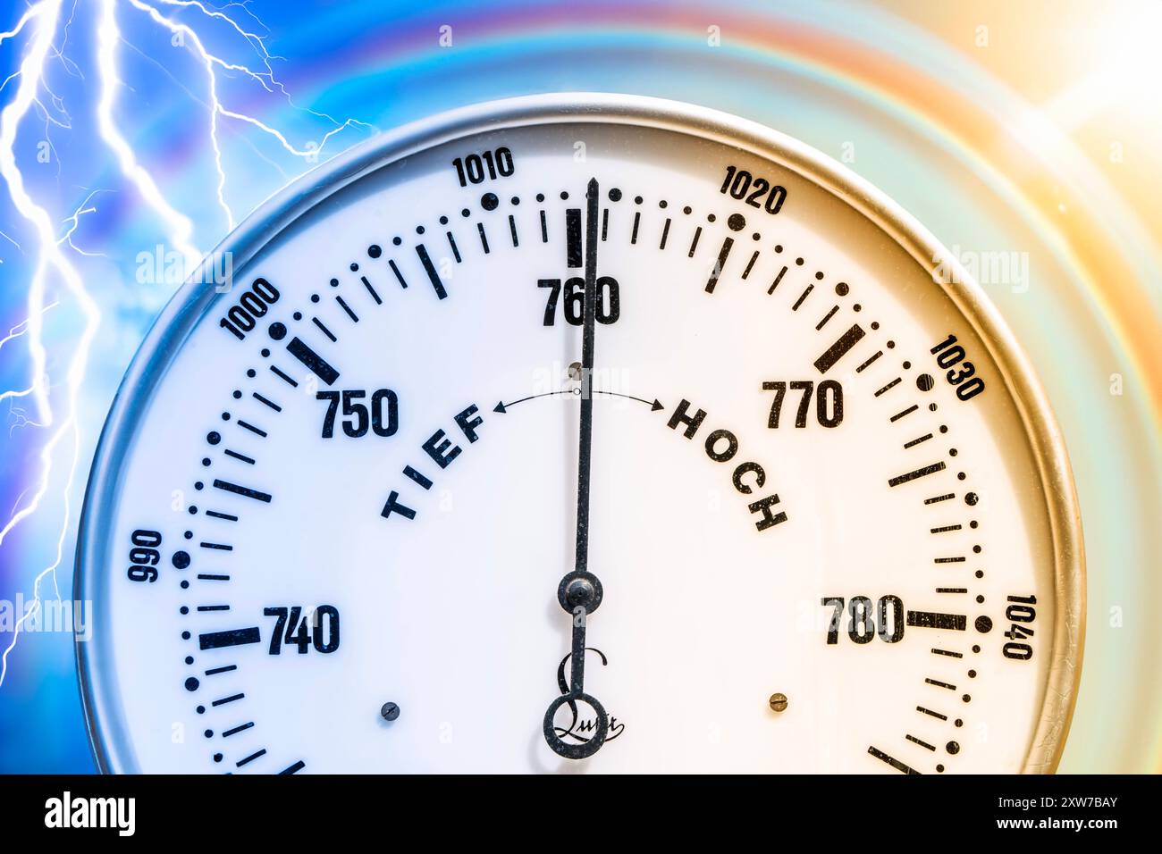 Wetterwechsel im Sommer, schwere Gewitter möglich, Barometer steht auf ...