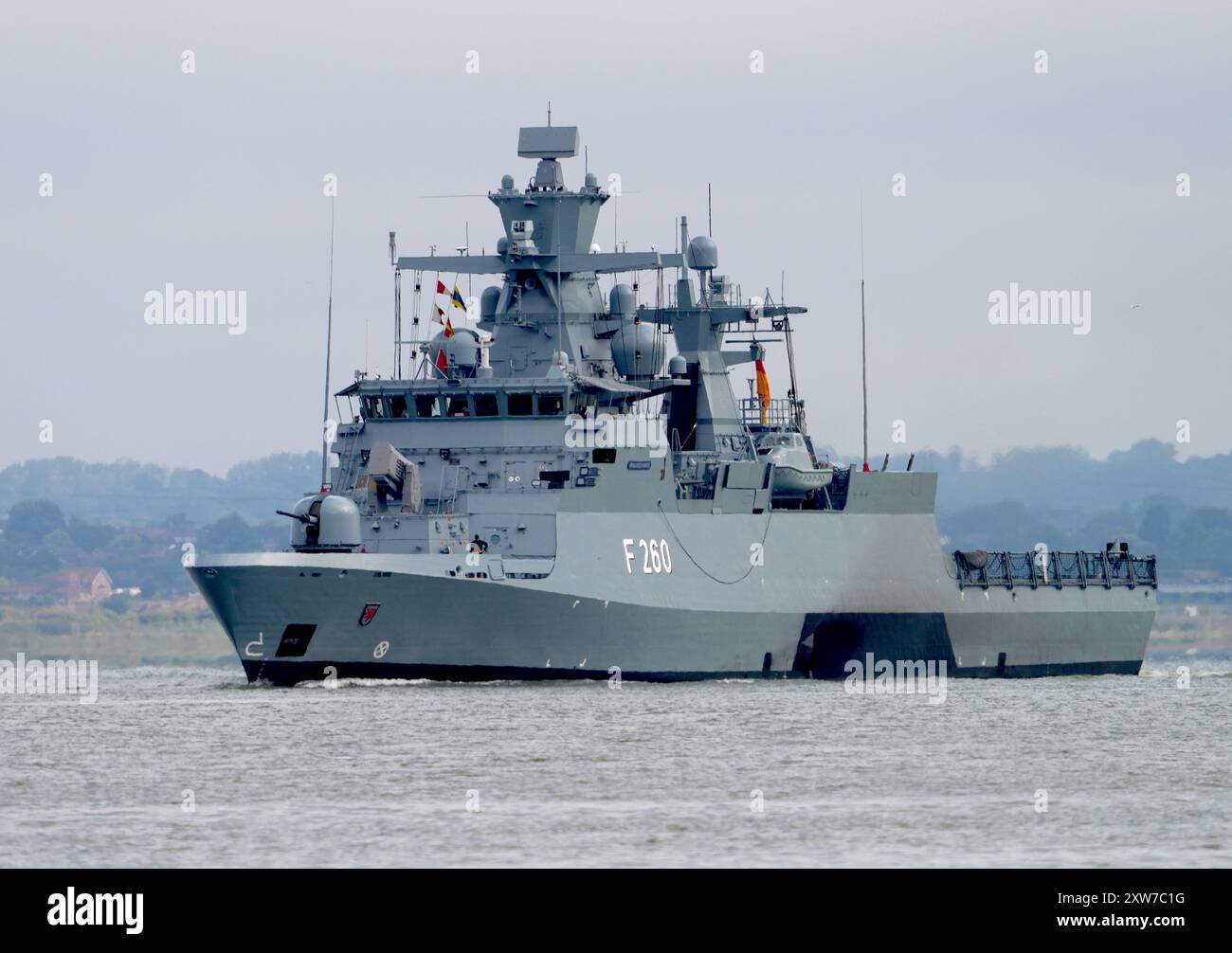 German Navy corvette FGS Braunschweig en route for London and will be ...