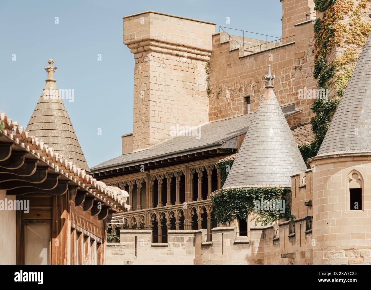 Medieval Majesty: The Stone Towers and Arches of Olite Castle (Navarre ...