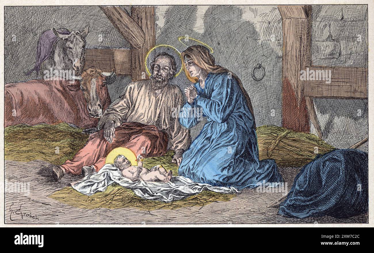 The Birth of Christ . Nativity scene from the New Testament: - from ...