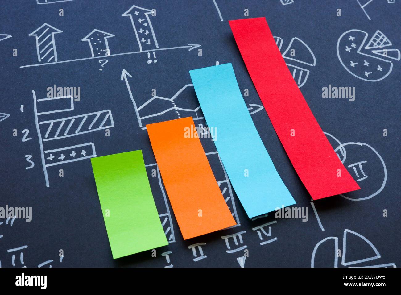 Rising chart symbolizing success in business and marketing Stock Photo ...