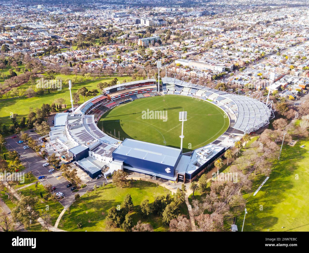 Aerial View of Ikon Stadium in Australia Stock Photo - Alamy