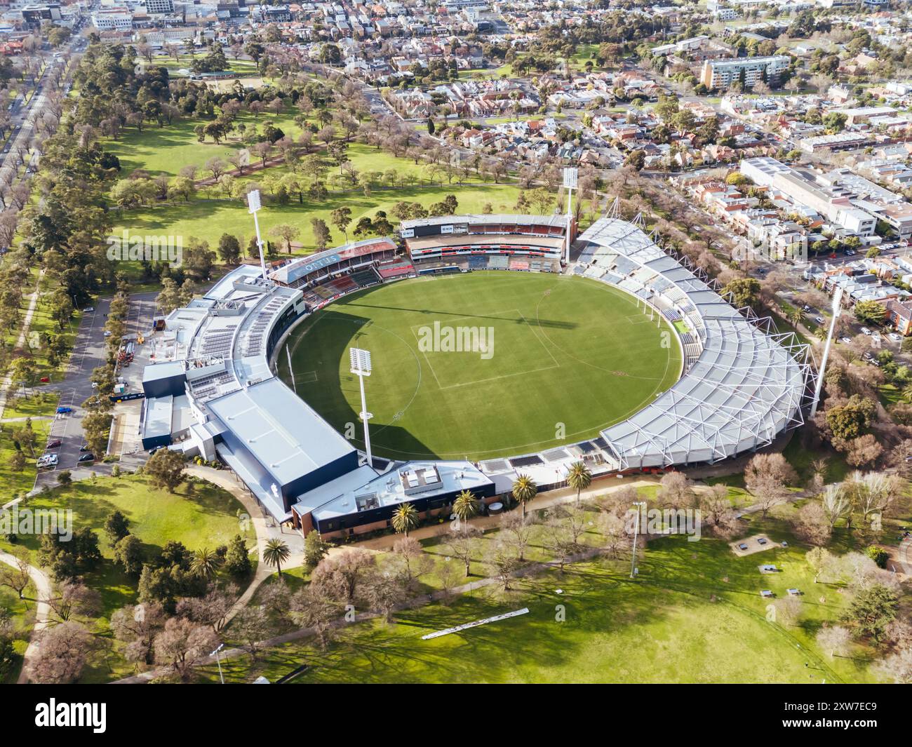 Aerial View of Ikon Stadium in Australia Stock Photo - Alamy
