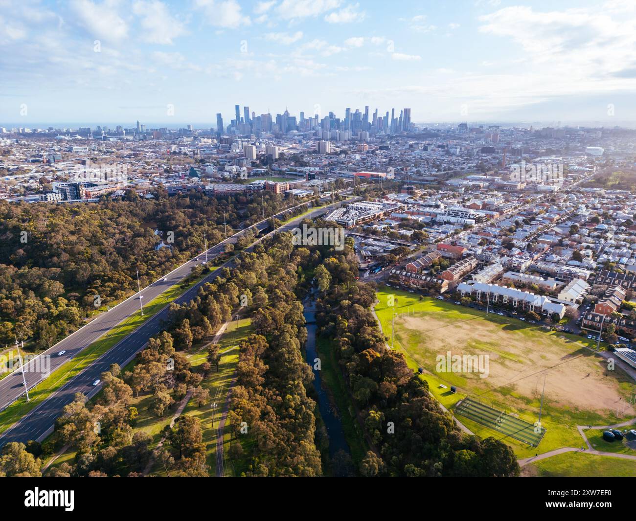 Aerial View of Melbourne in Australia Stock Photo - Alamy
