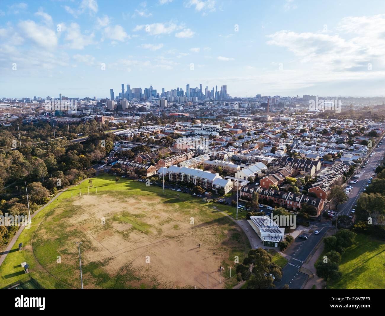 Aerial View of Melbourne in Australia Stock Photo - Alamy