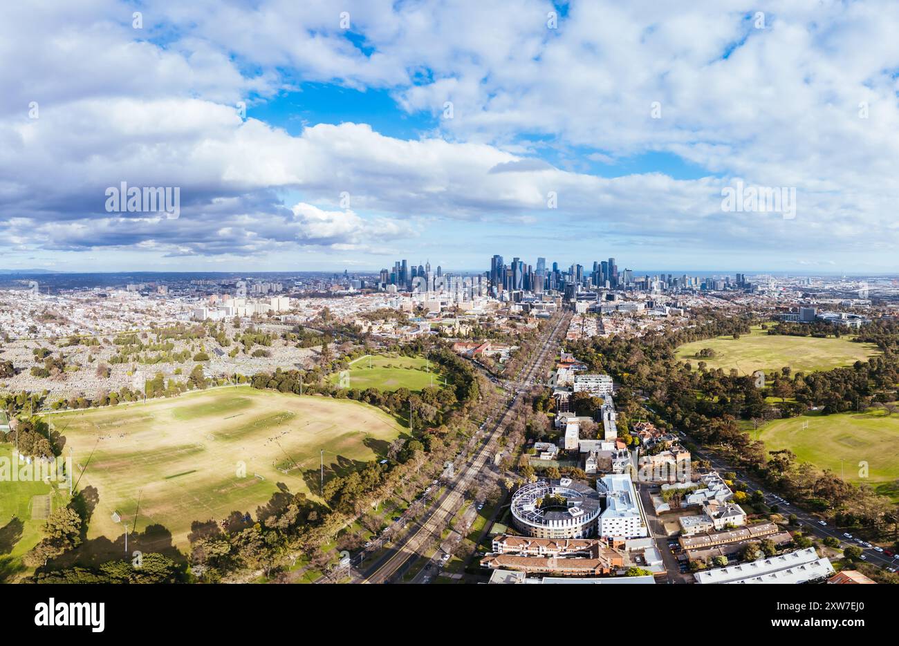 Aerial View of Melbourne in Australia Stock Photo - Alamy