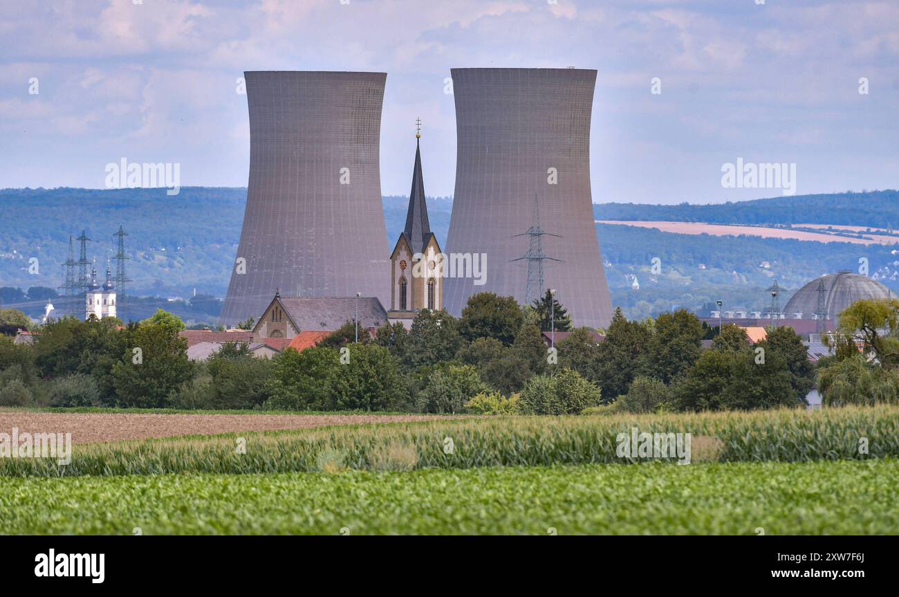 16.08.2024, xblx, AKW Grafenrheinfeld, Sprengung der Kühltürme, emwirt ...