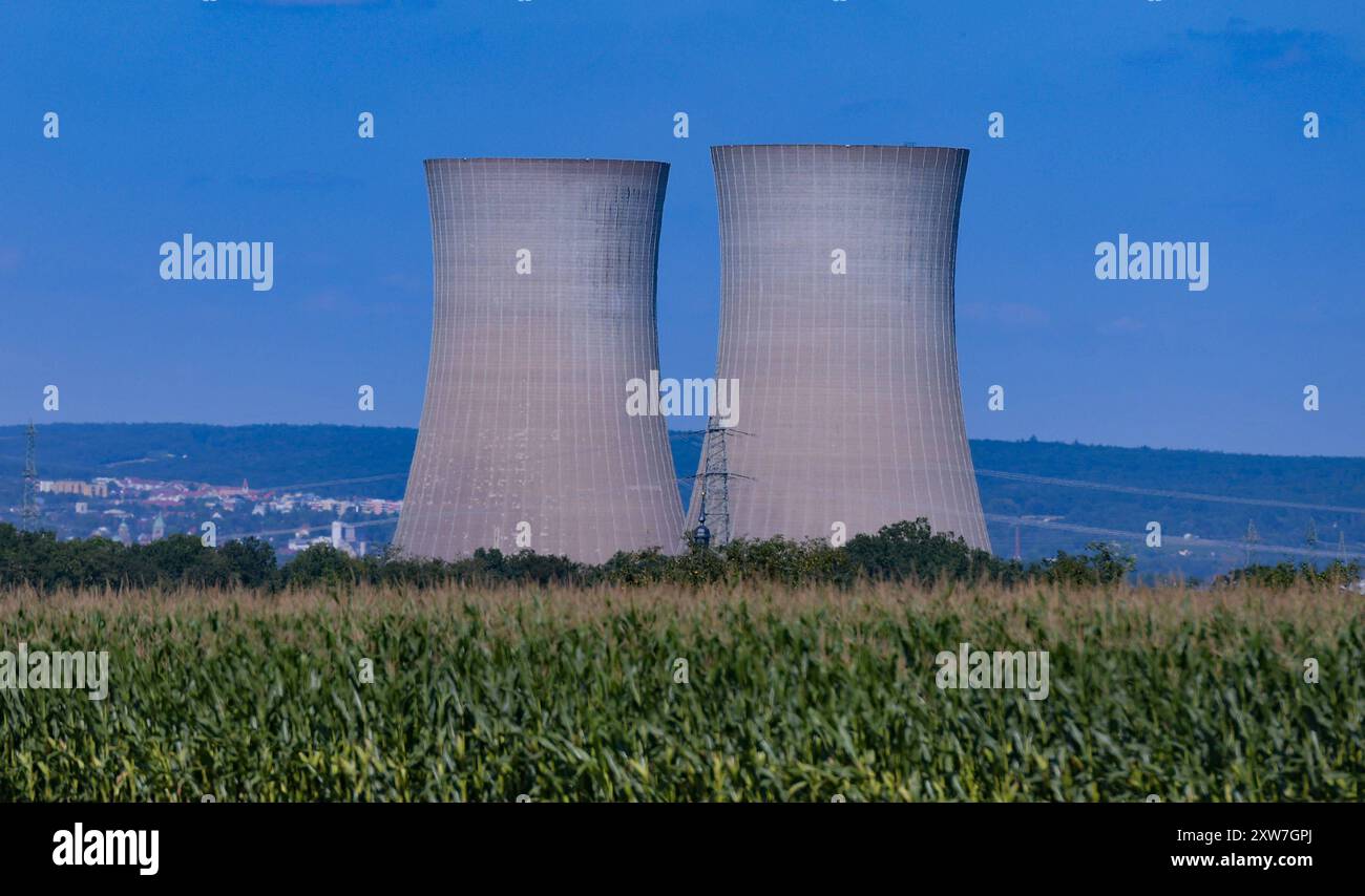 16.08.2024, xblx, AKW Grafenrheinfeld, Sprengung der Kühltürme, emwirt ...
