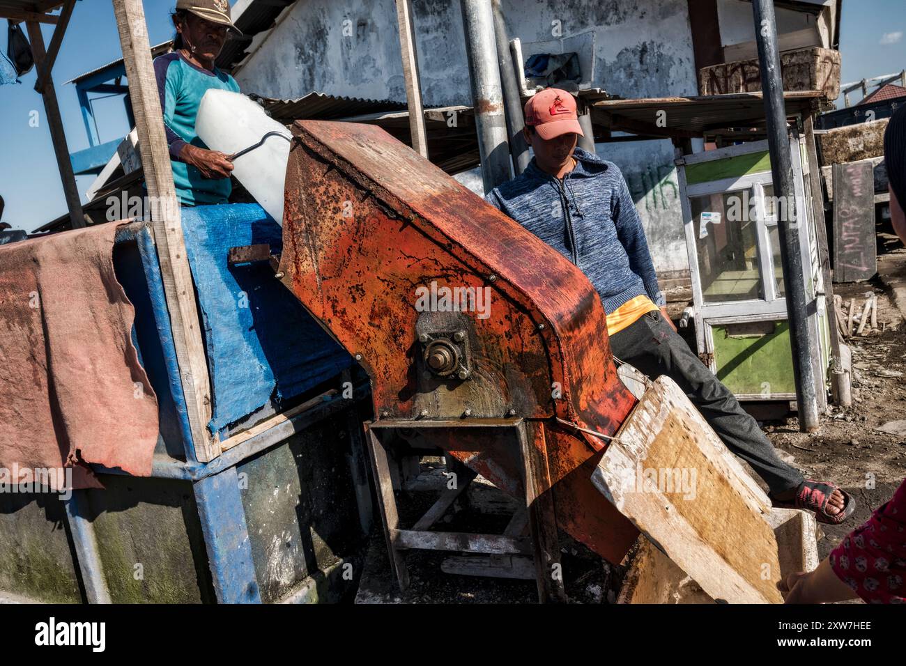 Tanjung Luar Fish market, Luar Cape, Lombok, Indonesia, Asia Stock ...