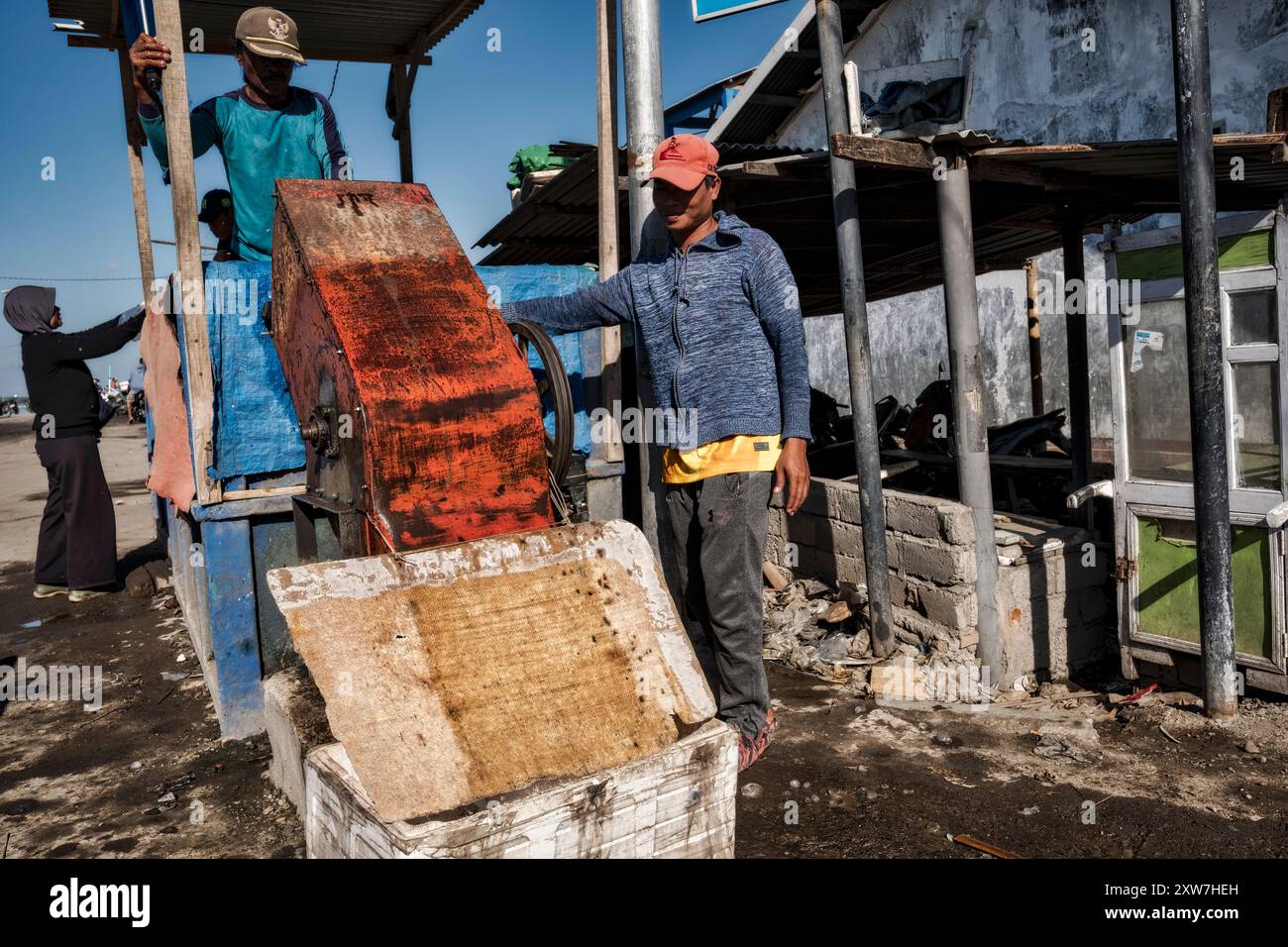 Tanjung Luar Fish market, Luar Cape, Lombok, Indonesia, Asia Stock ...
