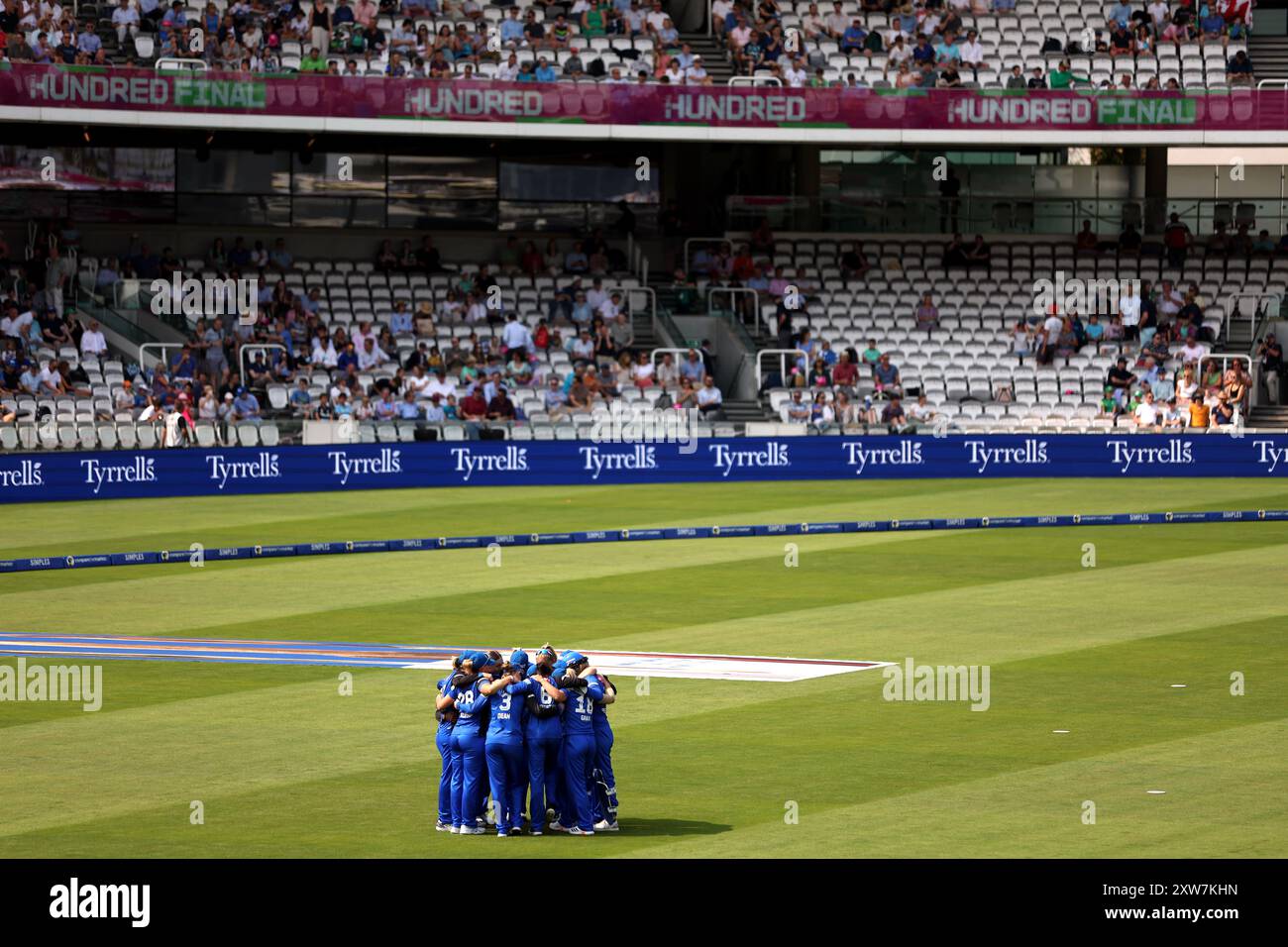 London Spirit players have a team huddle during The Hundred Women's ...