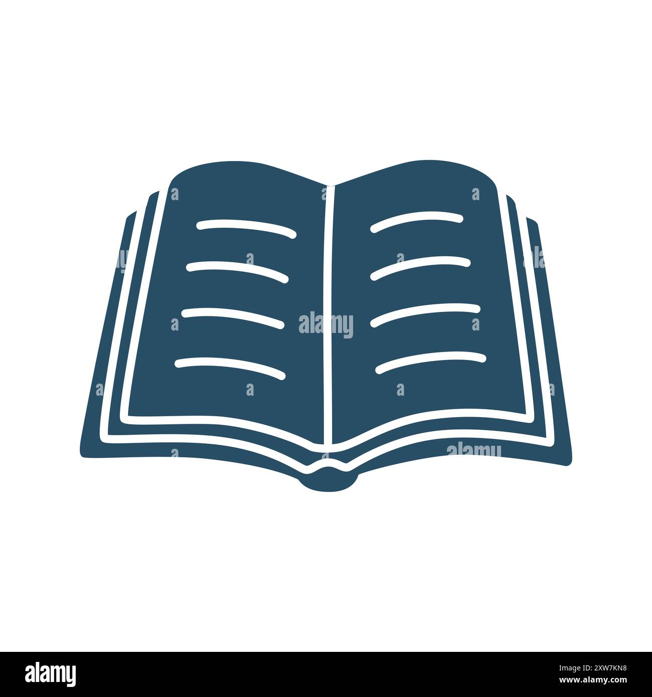 Doodle book icon hand drawn in minimalistic style. Knowledge symbol ...