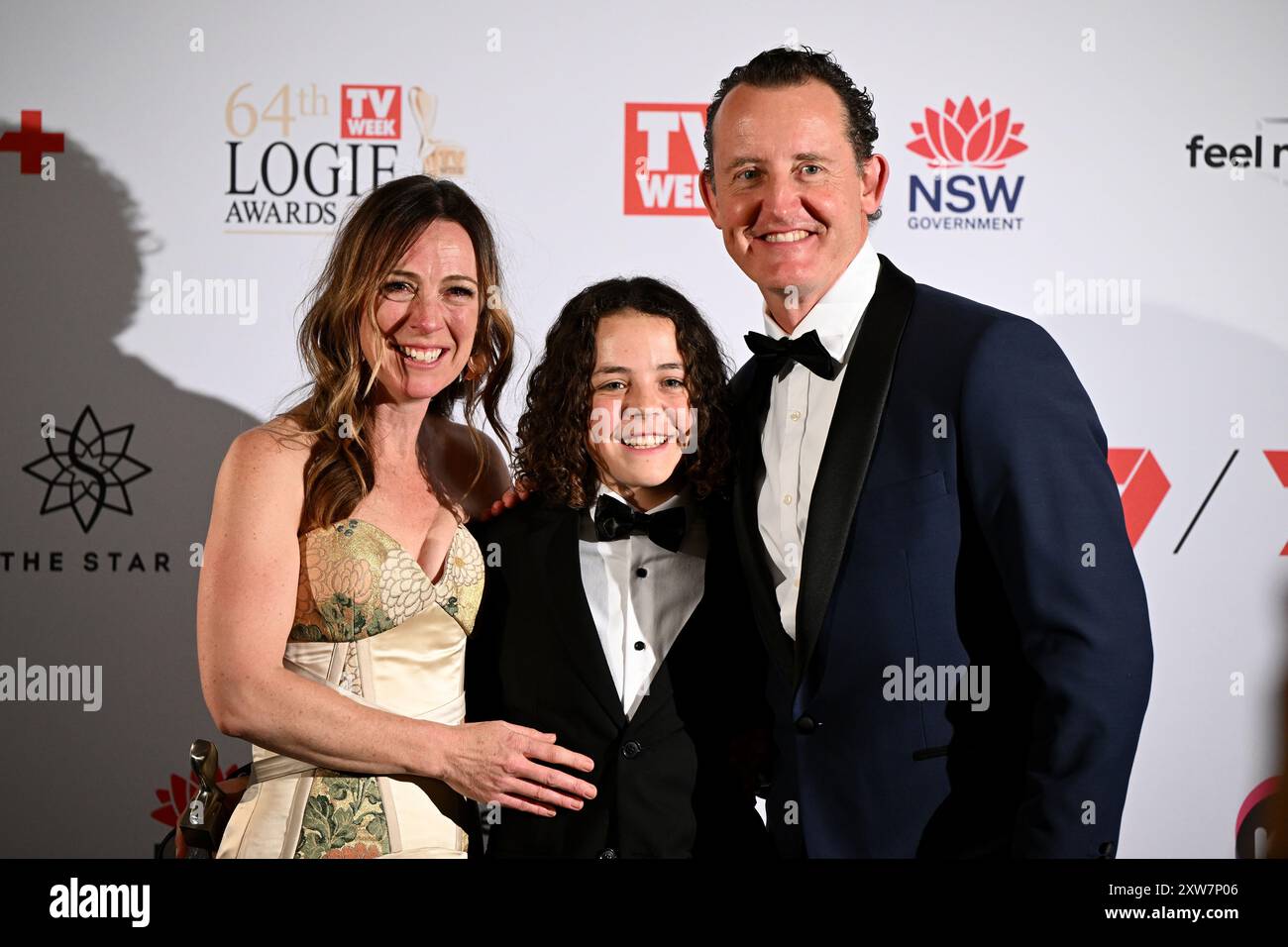 Sydney, Australia. 18th Aug, 2024. Felix Cameron (centre) poses for a ...