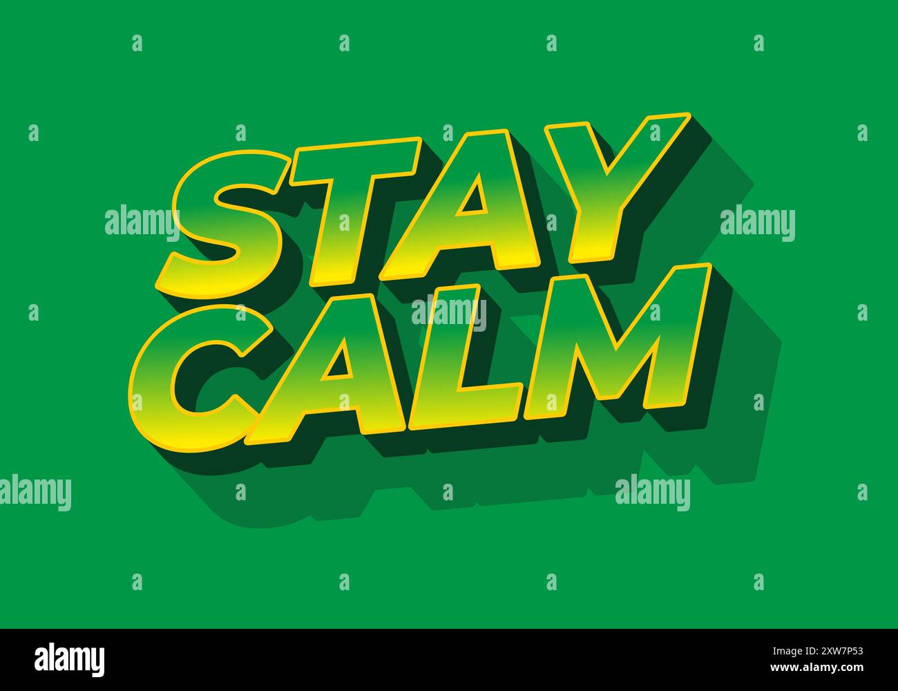 Stay calm. Text effect design in 3D style with good colors Stock Vector ...