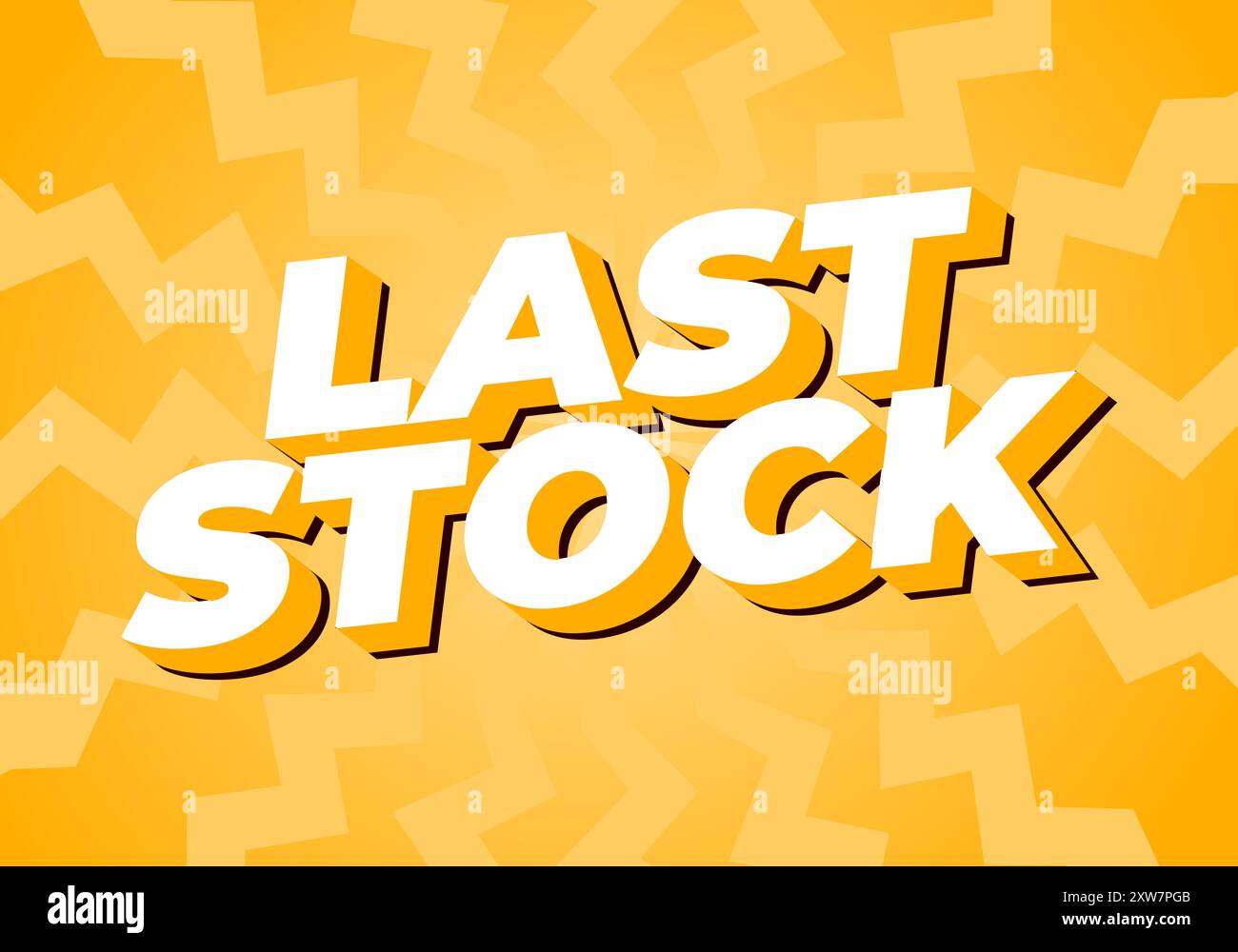 Last stock. Text effect design for ads purpose in 3D style Stock Vector ...
