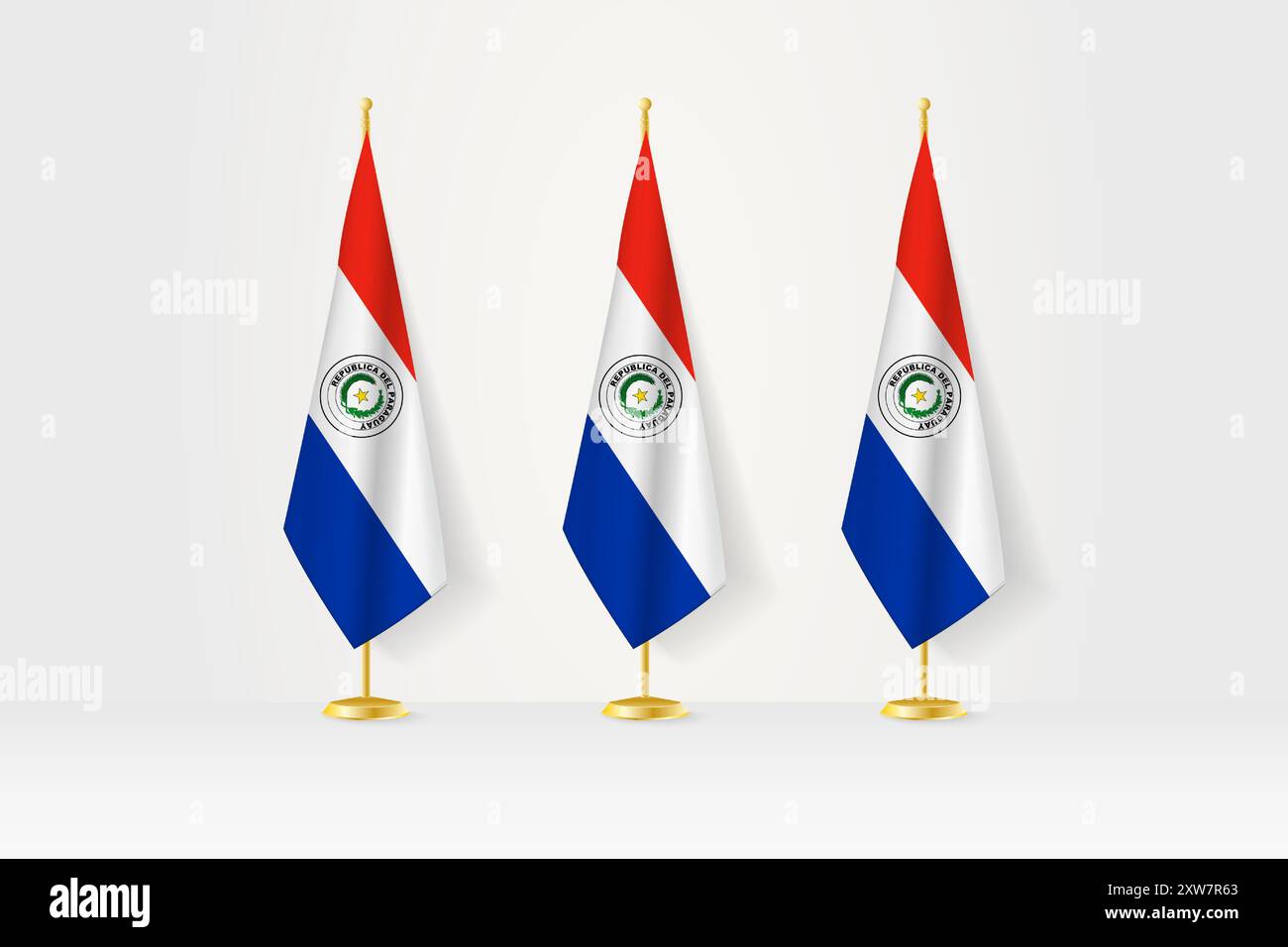 National flags paraguay waving in Stock Vector Images - Alamy
