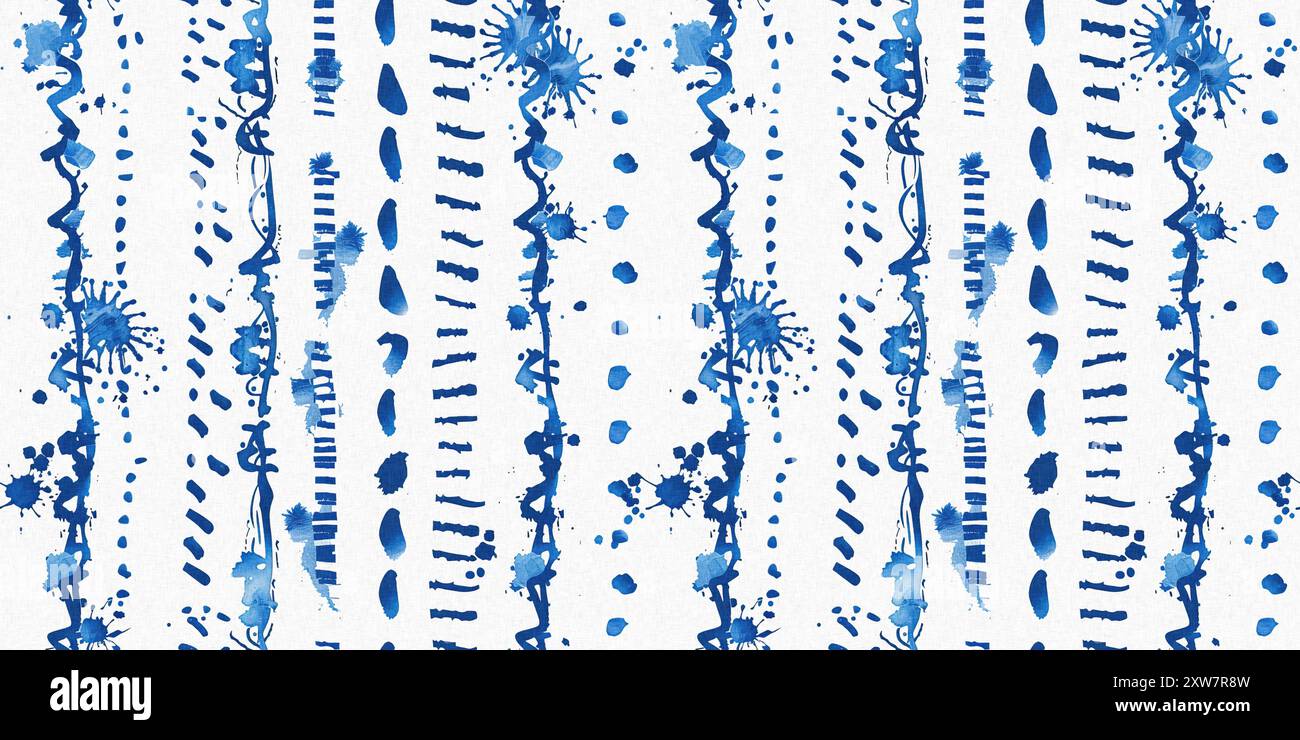 Modern blue white irregular beach stripe border for summer doodle ...