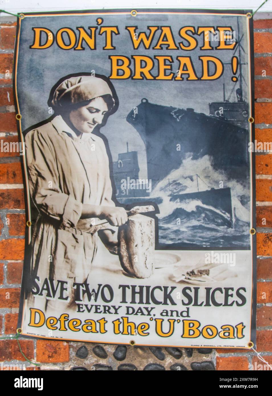 Don't Waste Bread Save Two Thick Slices. Wartime propaganda Posters to ...