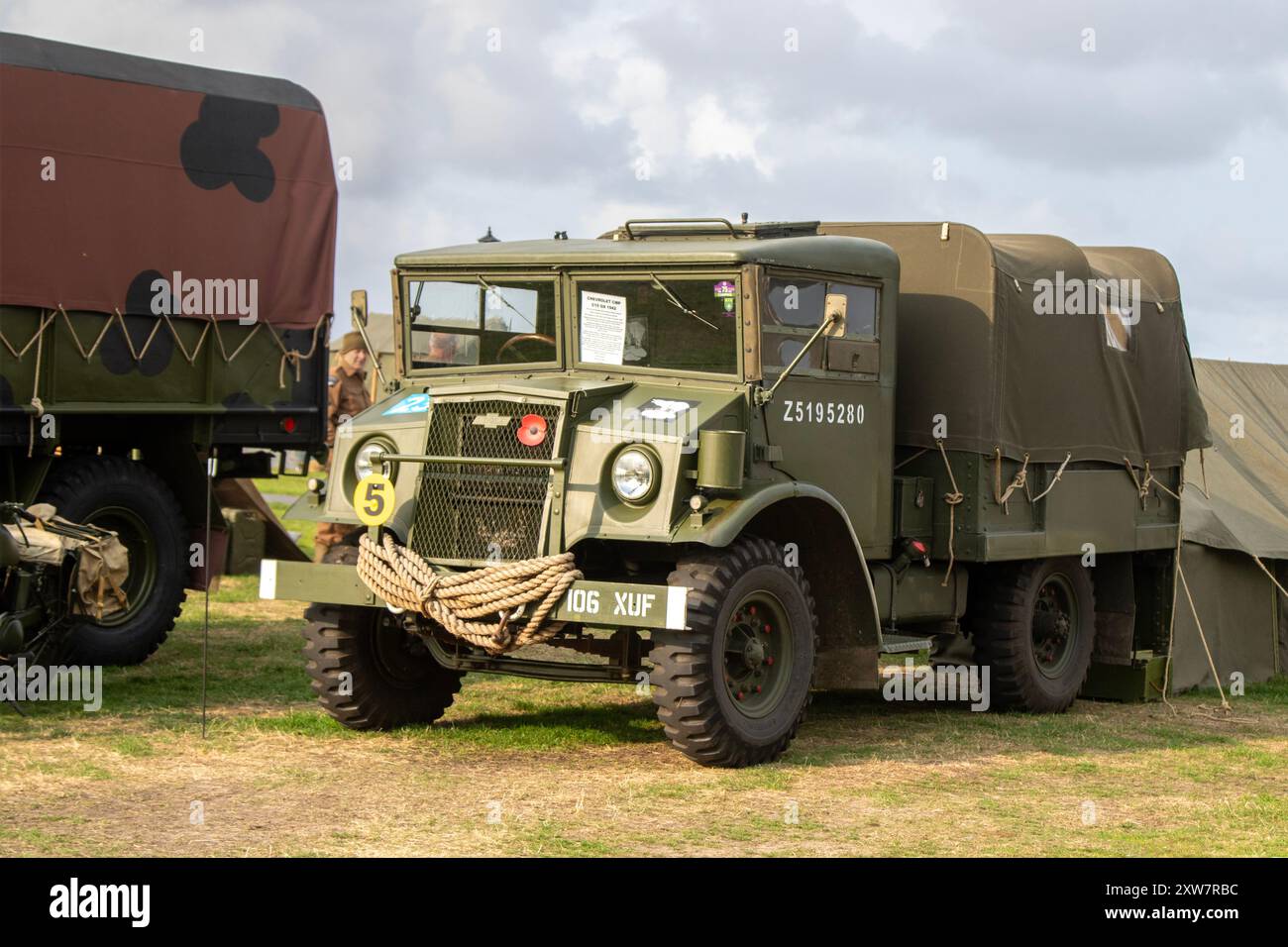 1942 WW2 Bedford QLD 'Nancy' Army Lorry, 3-ton military truck on Lytham Green, Wartime transport ...