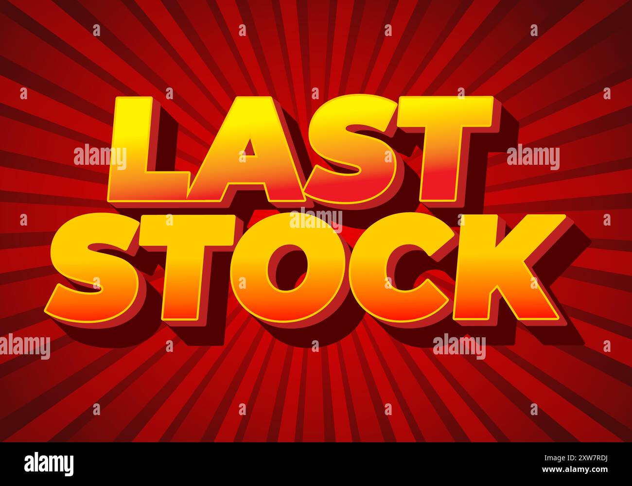 Last stock. Text effect design for ads purpose in 3D style Stock Vector ...