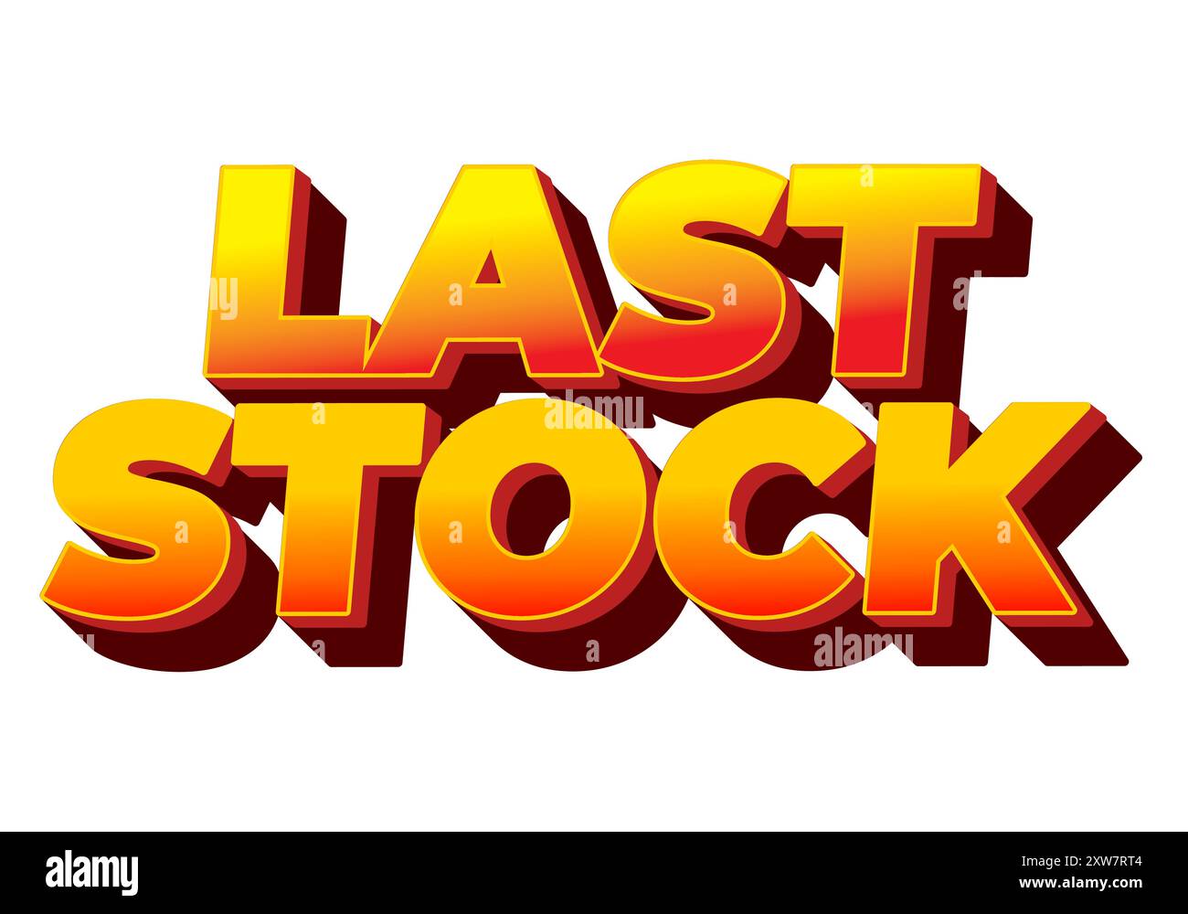 Last stock. Text effect design for ads purpose in 3D style Stock Vector ...