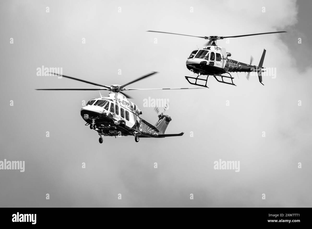 QinetiQ - AgustaWestland AW109 & Airbus Helicopters H125, arriving at ...