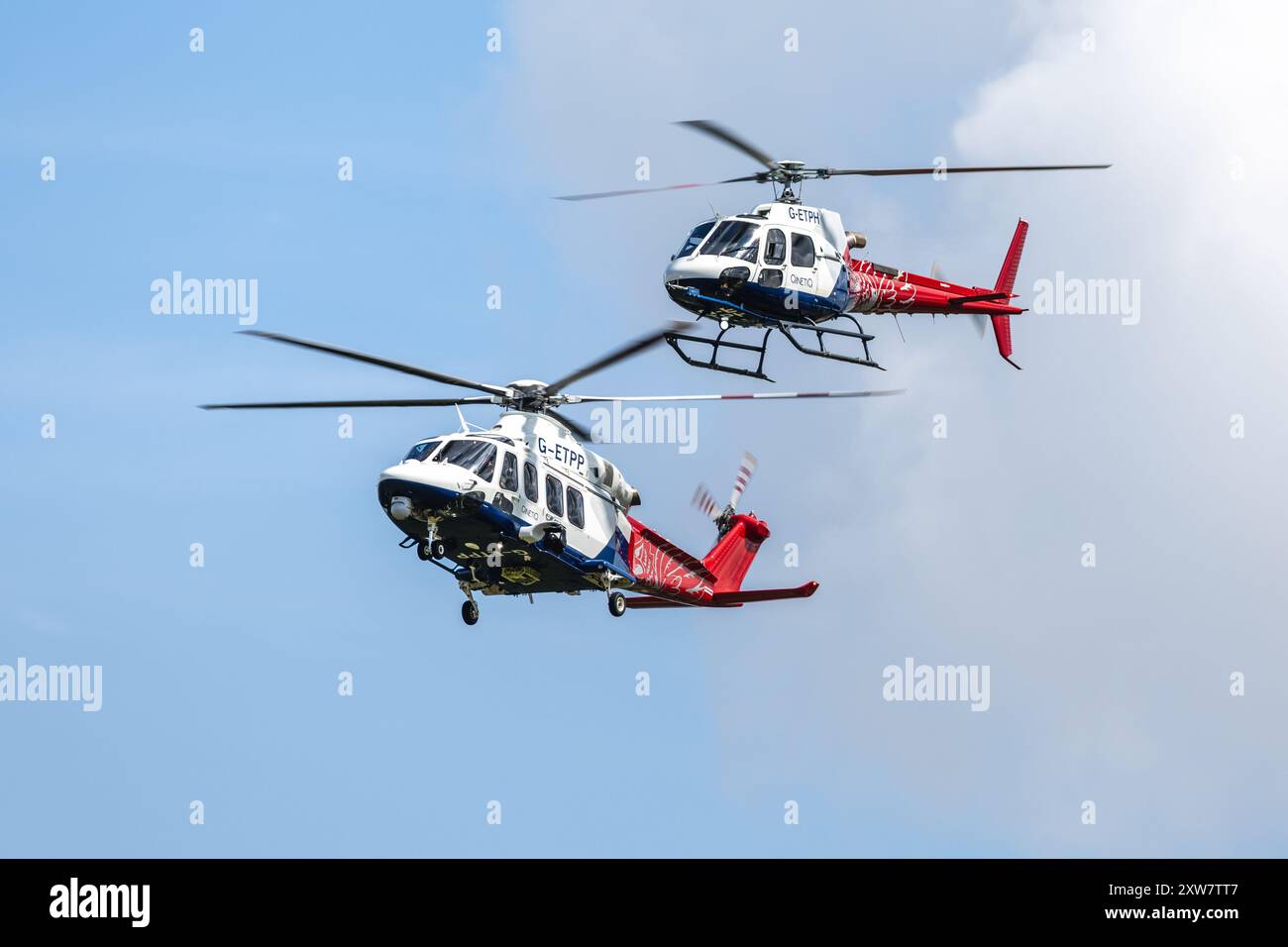 QinetiQ - AgustaWestland AW109 & Airbus Helicopters H125, arriving at ...